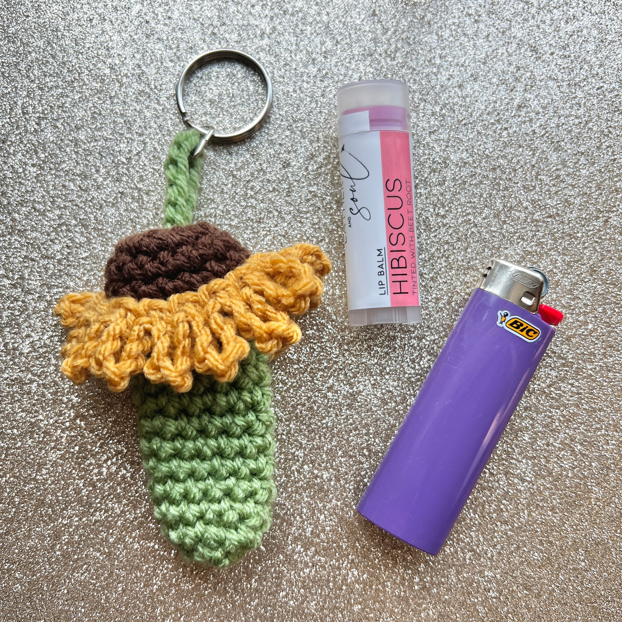 Sunflower Keychain | Vape Holder | Functional Keychain – The Cozy Tangerine