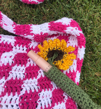 Sunflower Vape Holder Keychain Pattern | Crochet Pattern – The Cozy ...